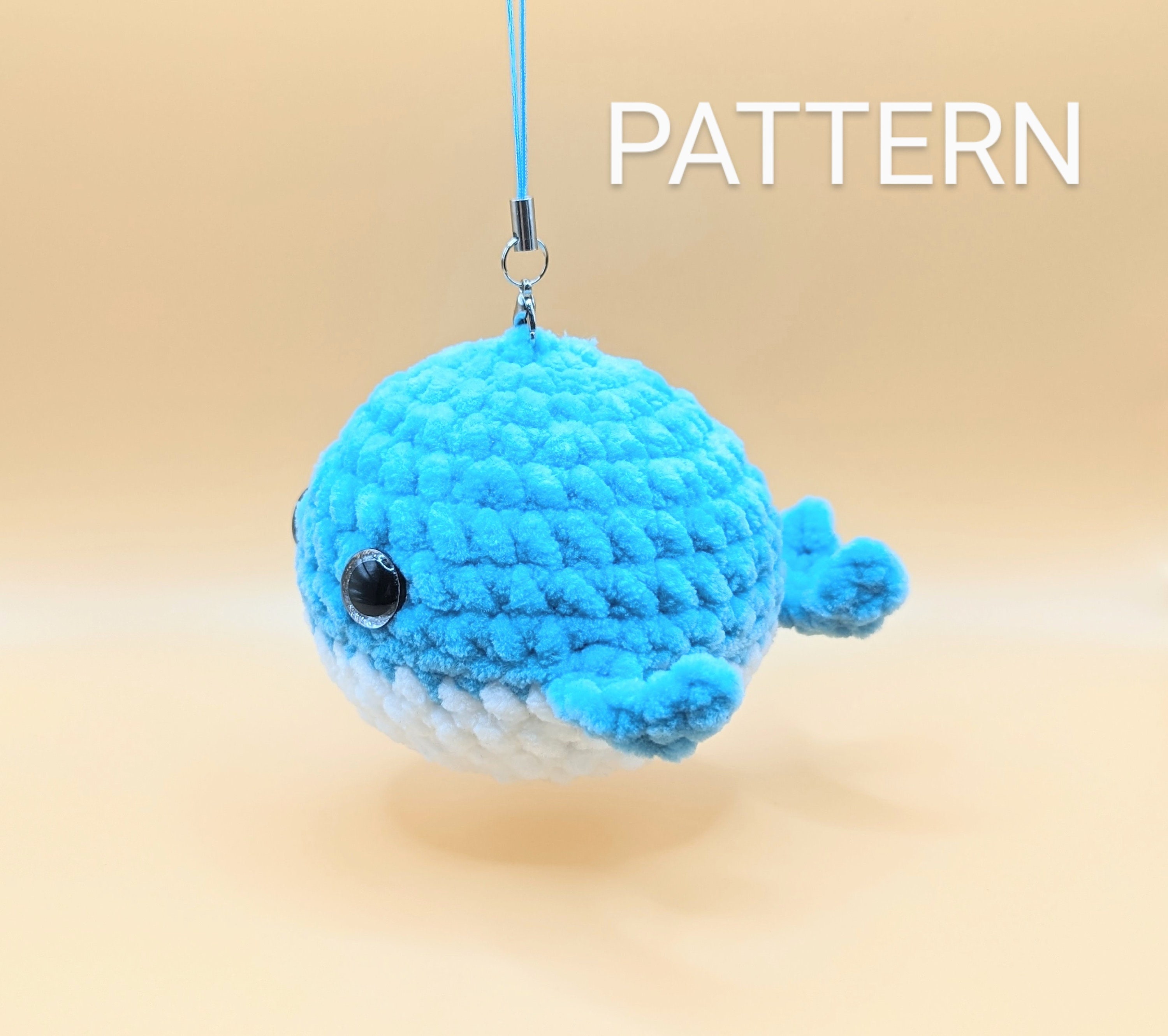 Whale Crochet Pattern No-sew Amigurumi Toy Ocean Animal Instant Digital ...