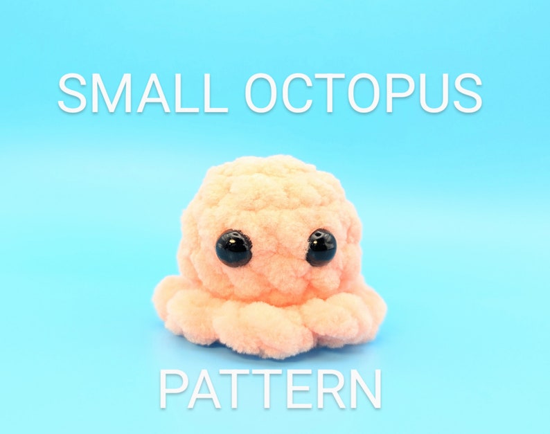 Small Octopus Crochet Pattern Amigurumi Toy Sea Animal Instant Digital ...