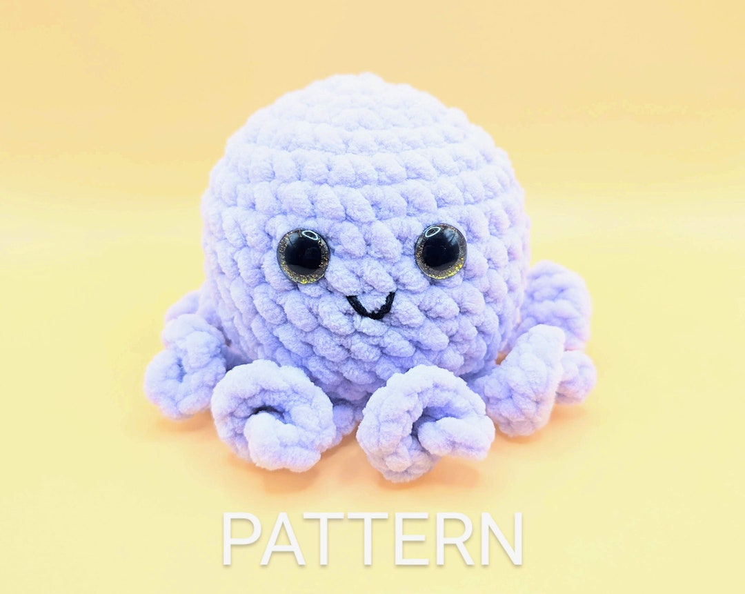 Octopus Crochet Pattern Amigurumi Toy Violet No-sew Instant Digital ...