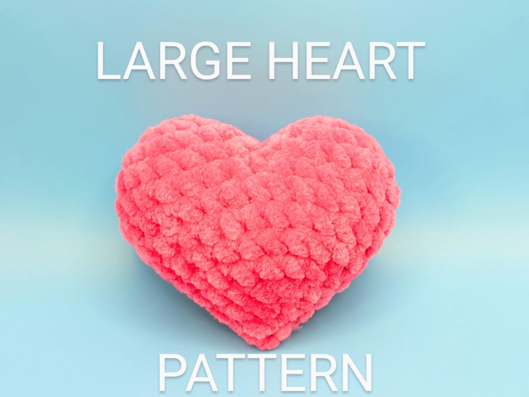 Large Heart Crochet Pattern Amigurumi Instant Digital Download PDF ...