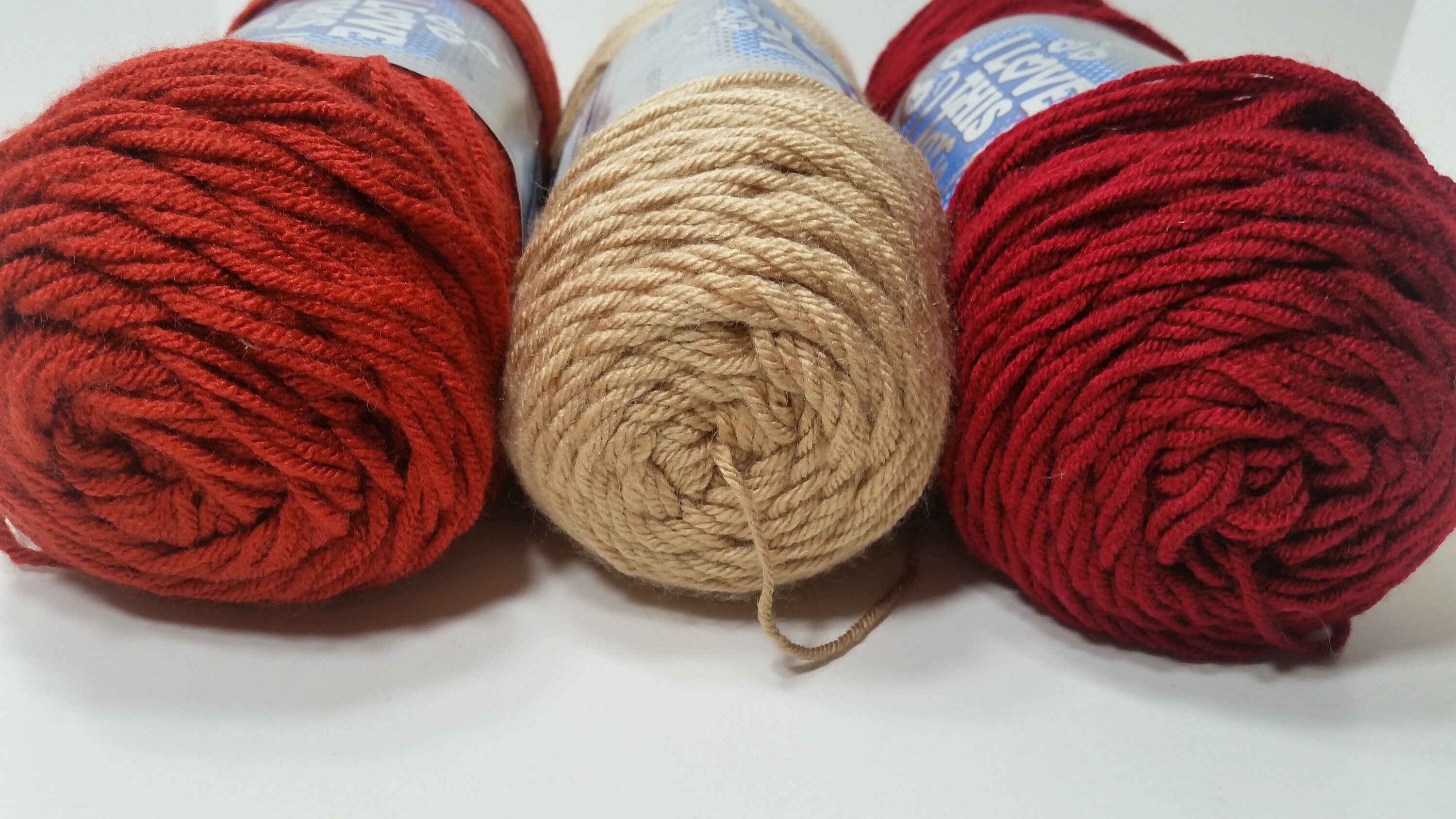 1 Skein ( Terra Cotta SOLD, Light Taupe SOLD, 3 Cranberry 1 Skein ( Terra Cotta SOLD, Light Taupe SOLD, 3 Cranberry