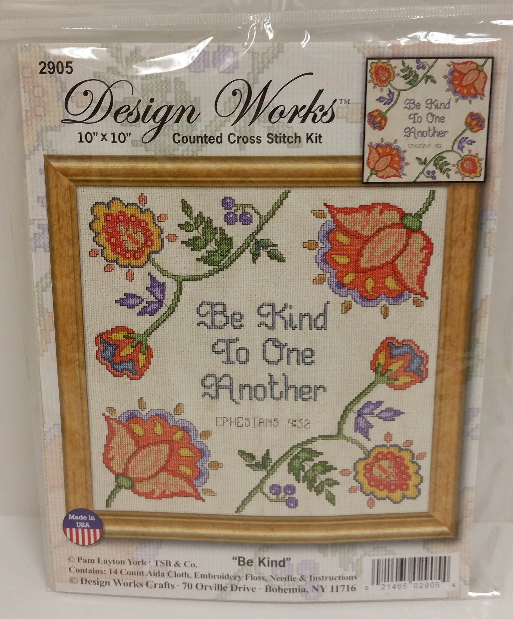 Be Kind Design Works 10x10 Counted Cross Stitch Kit Sewing ...