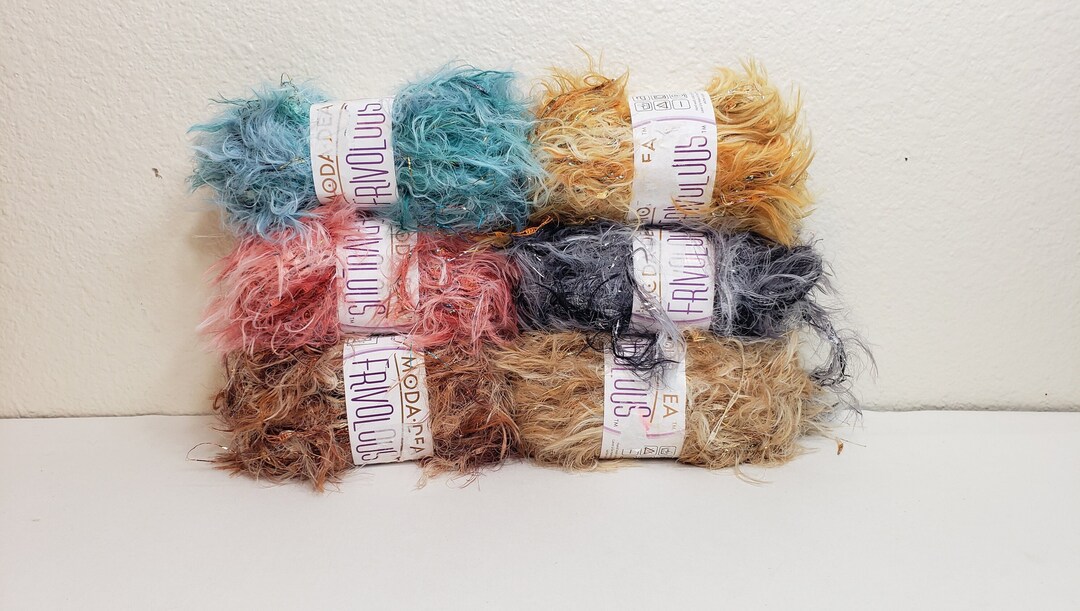 1 Skein (15 Available/4 Colors) Moda Dea Frivolous Feathery Eyelash ...