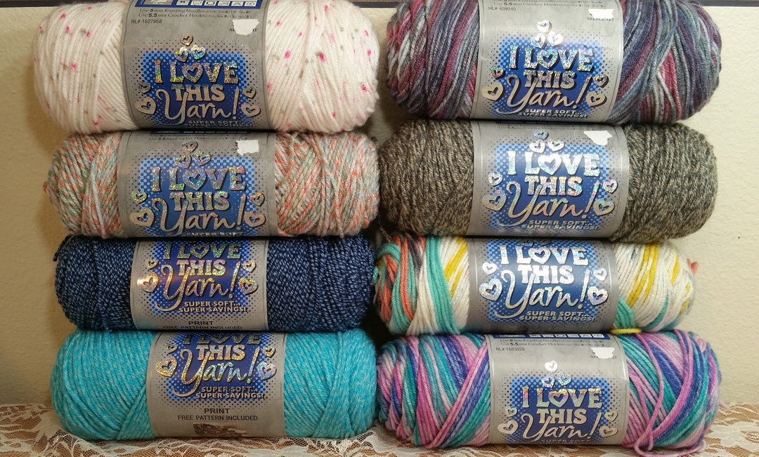 I Love This Yarn Print, 5oz, 252yds, Acrylic - Etsy