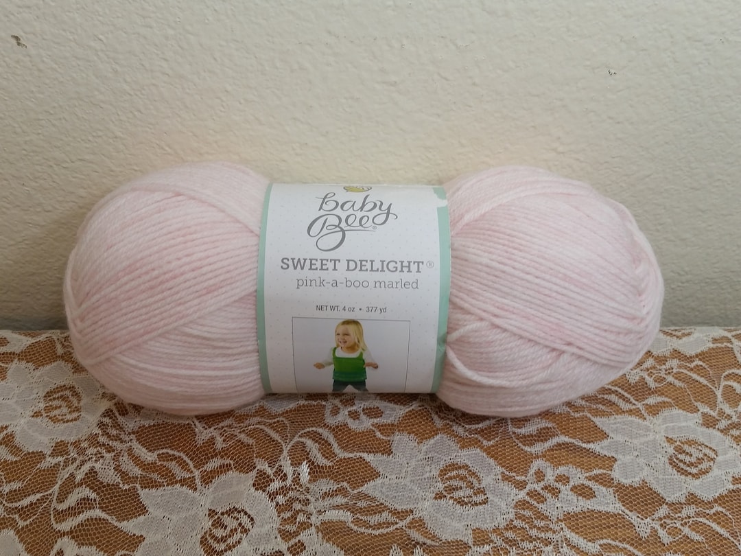 1 Skein Baby Bee Sweet Delight Yarn, Pink-a-boo Marled, 4oz/115g ...