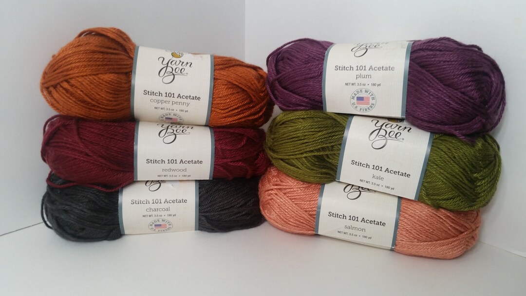 Stitch 101 Acetate Yarn Bee, 3.5oz, Medium 4: Several Colors - Etsy