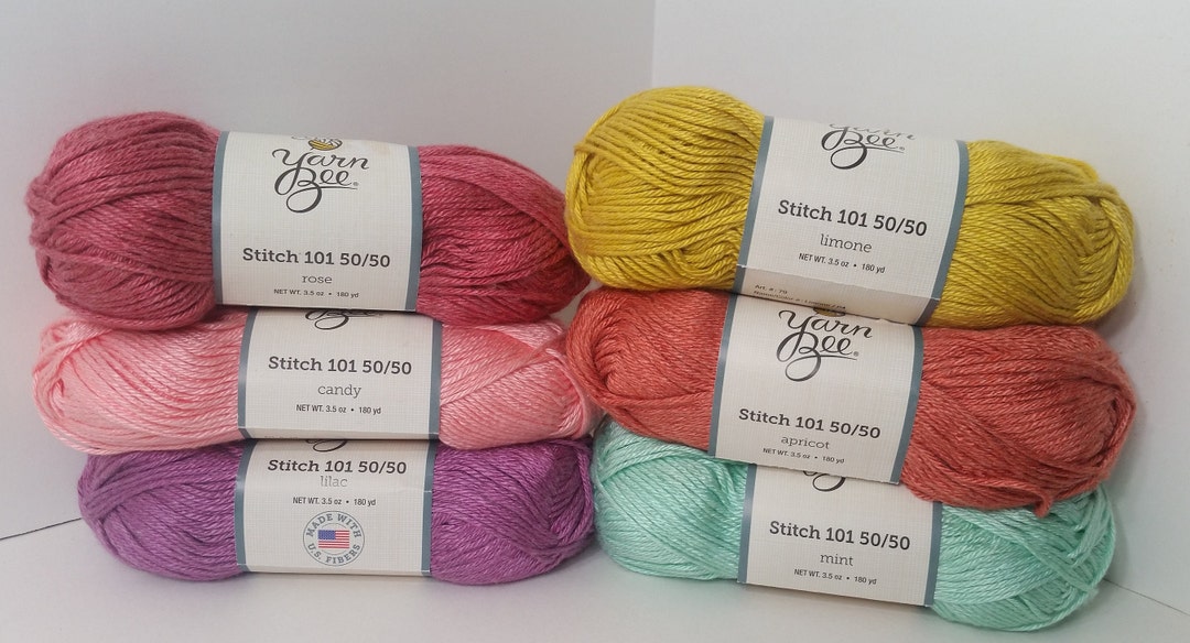 1 Skein (27 Skeins Available From 3 Colors) Yarn Bee Stitch 101 50/50 ...