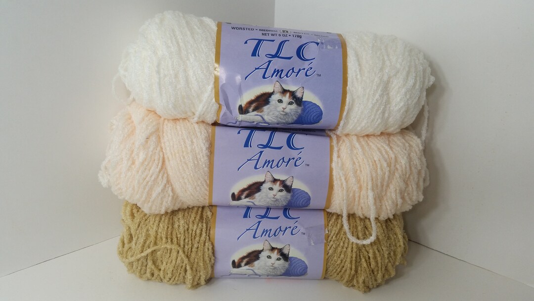 1 Skein 5 Skeins Available From 3 Colors TLC Amore' Yarn, 6oz/170g ...