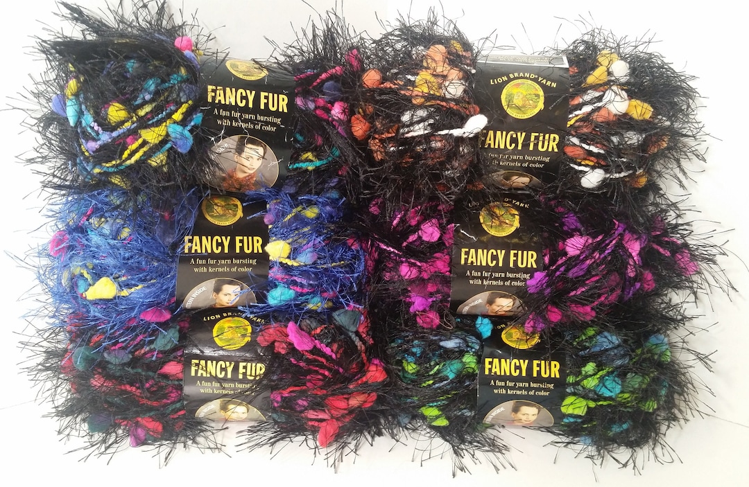 Lion Brand Fancy Fur Yarn: Eyelash Yarn With Slubs - Etsy
