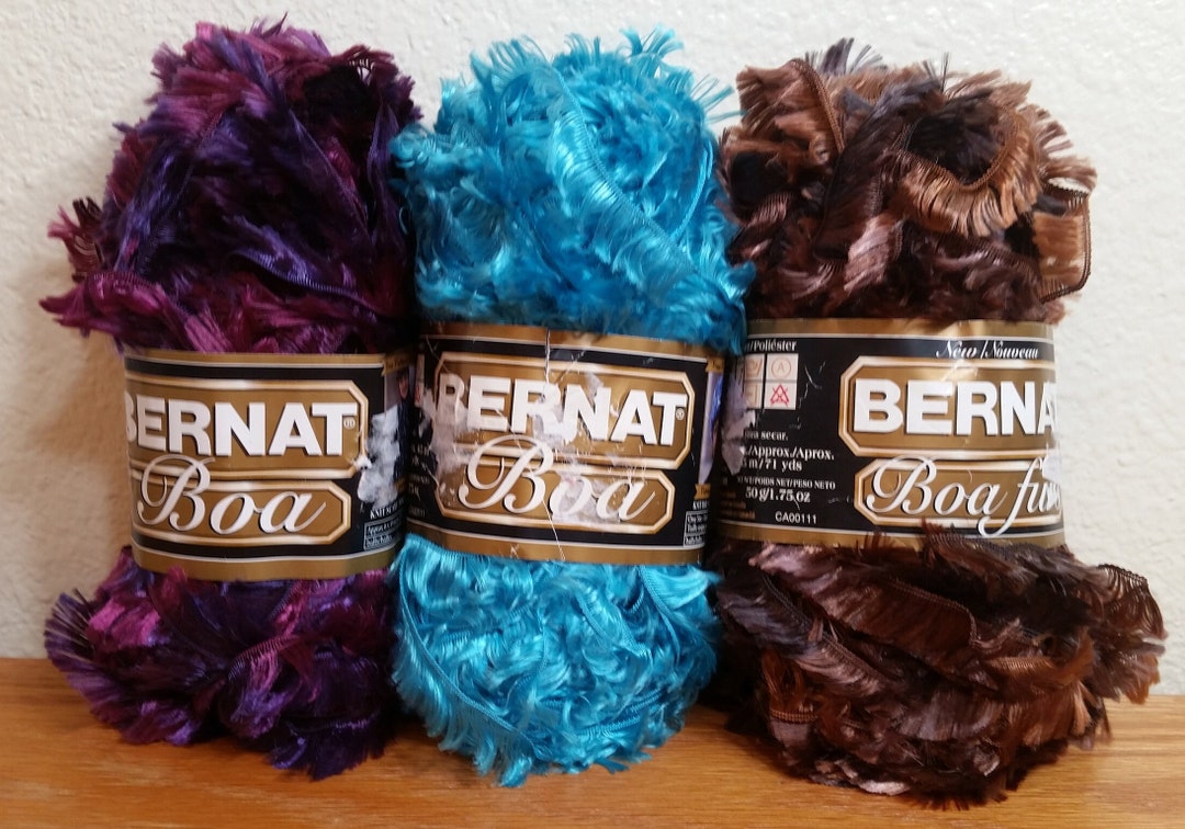 Bernat Boa Eyelash Yarn, 1.75oz, Bulky 5, Polyester - Etsy