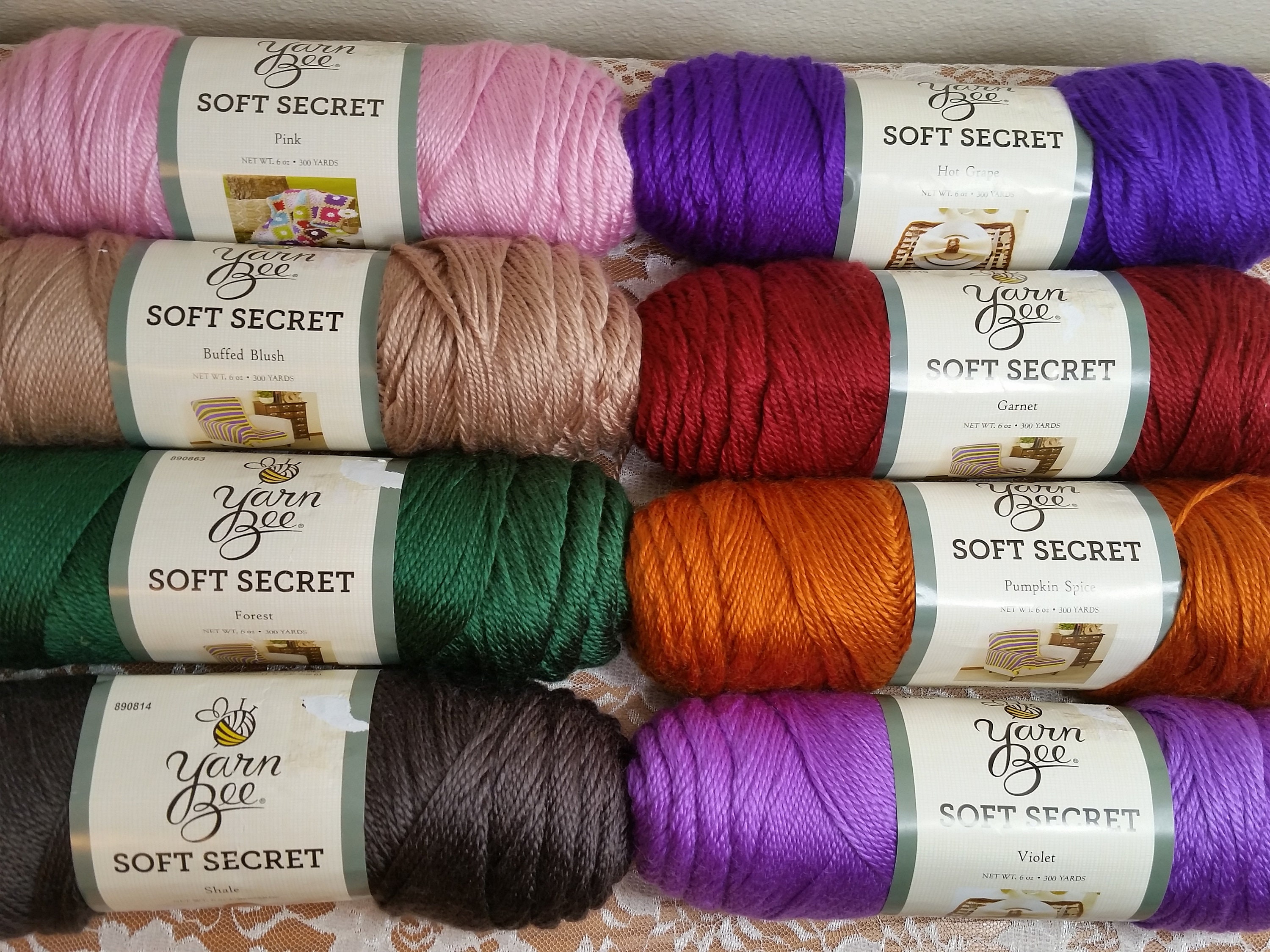 Soft Secret Yarn Bee, Several Colors, 6oz, 300yds, Medium 4 - Etsy