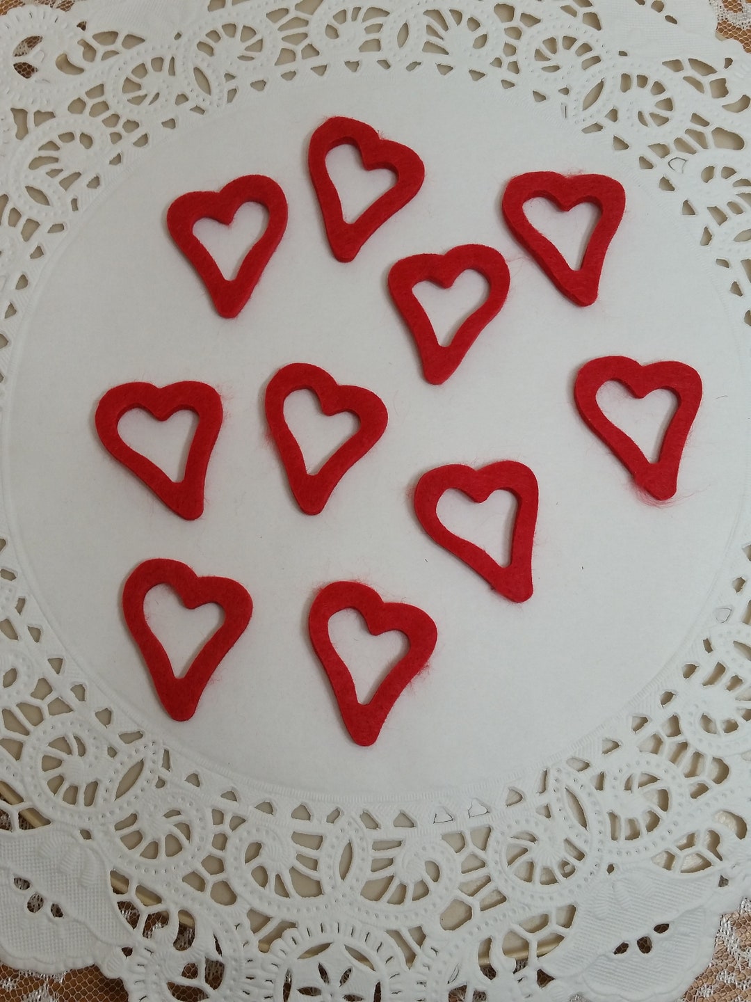 Set of 25 Felt Open Hearts About 1.25in X 1.5in - Etsy