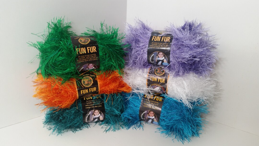Lion Brand Fun Fur Yarn, 1.75oz, 64yds, Bulky 5 - Etsy