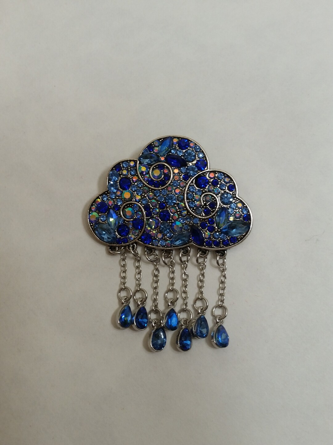 Raincloud Brooch, (pin for Hats/jackets/scarves/tote Bags/hair Decor ...