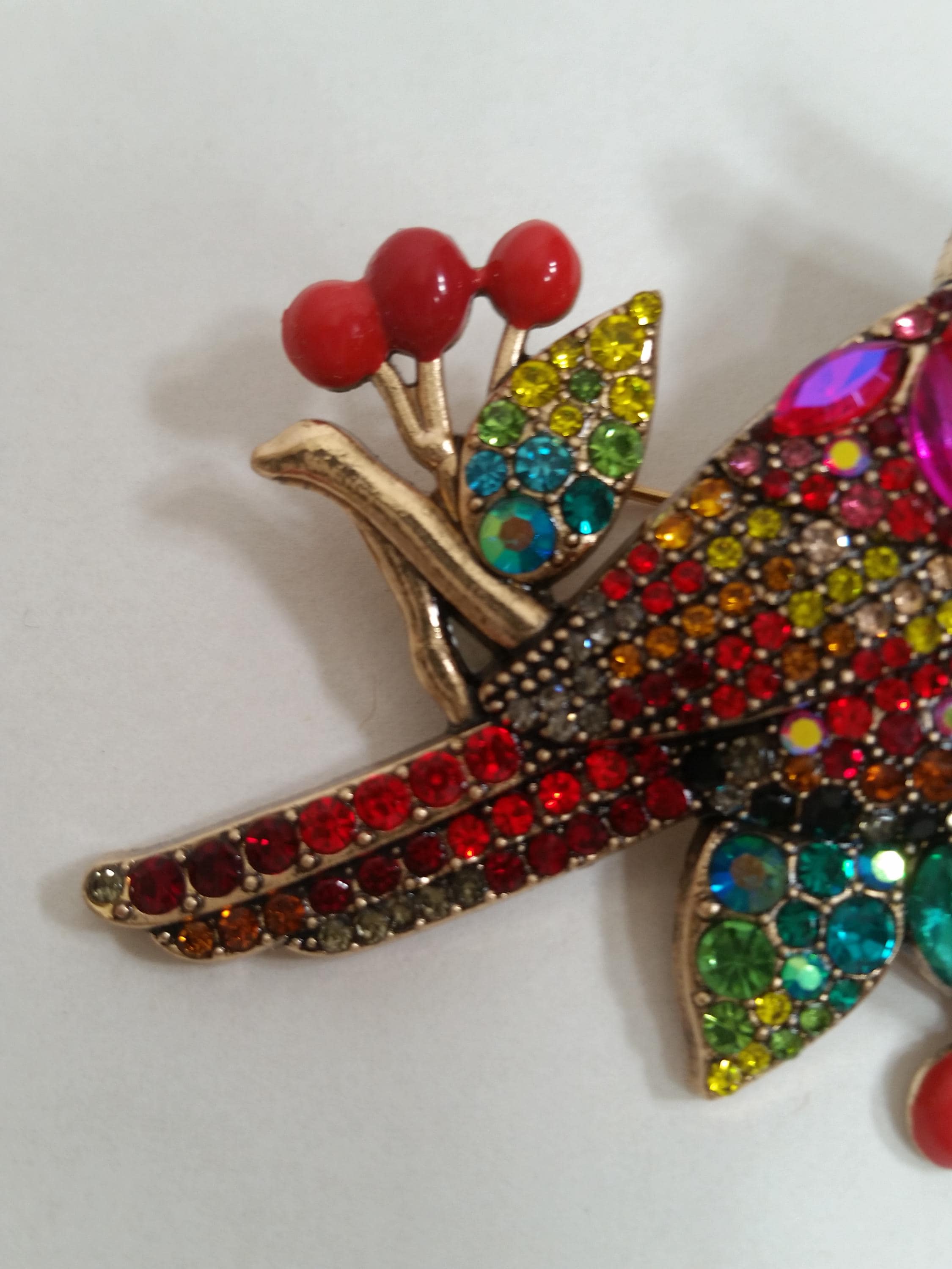 Rhinestone Cardinal Brooch/pin - Etsy