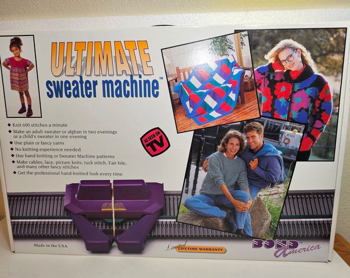 Ultimate Sweater Machine by Bond America, Knit 600 Stitches a Minute ...