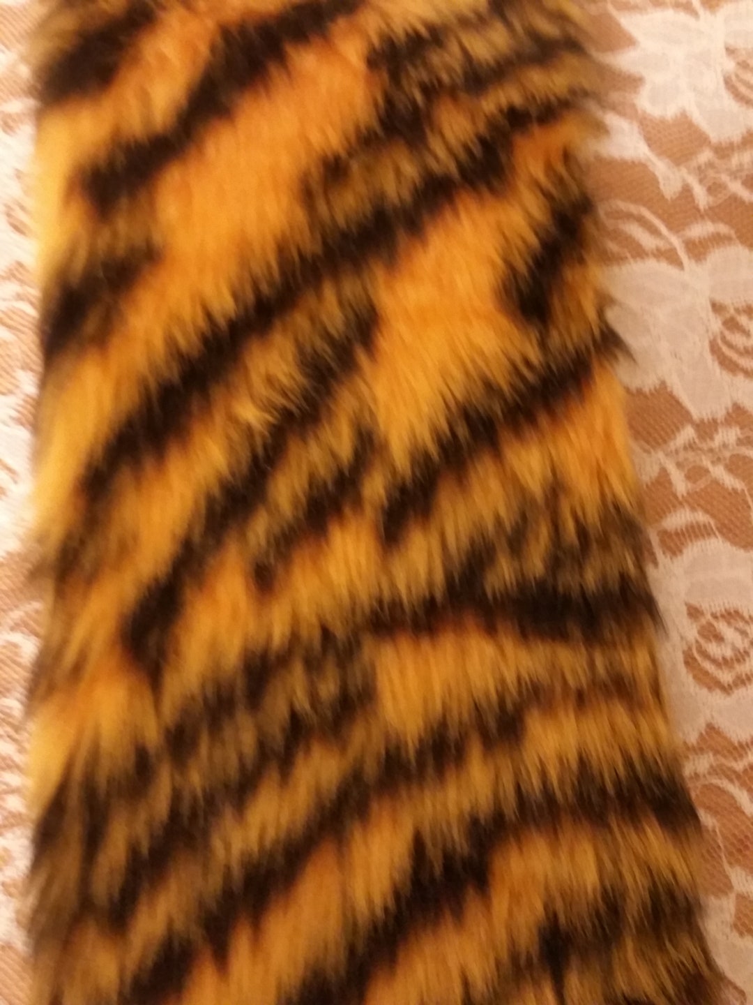Faux Fur, Tiger Long Pile Fur, 9in X 12in 22.86 X 30.48cm, 5 Pieces ...