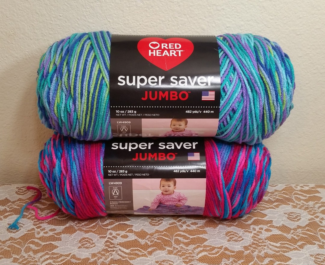 Red Heart Super Saver Yarn: Bon Bon or Wildflower, 10oz - Etsy