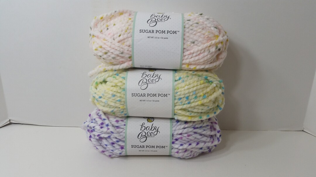 Sugar Pom Pom Baby Bee Yarn: Super Bulky 6, 3.5oz - Etsy