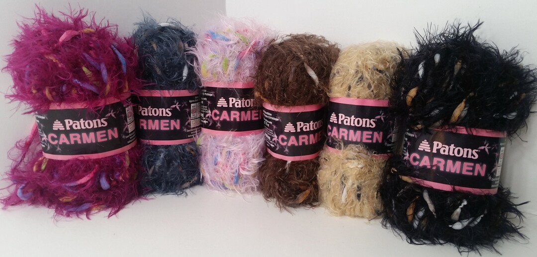 1 Skein 186 Skeins Available in 6 Colors Patons Carmen, 1.75oz/50g ...