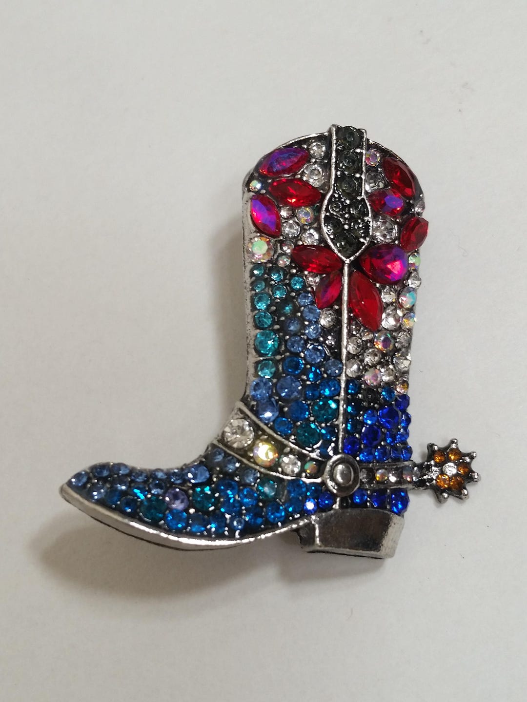 Rhinestone Western Boot Brooch: Sparkling Cowboy Boot Pin - Etsy