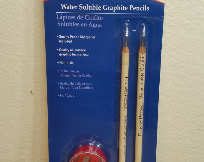 Fons & Porter Water Soluble Graphite Pencils With Pencil Sharpener; No ...