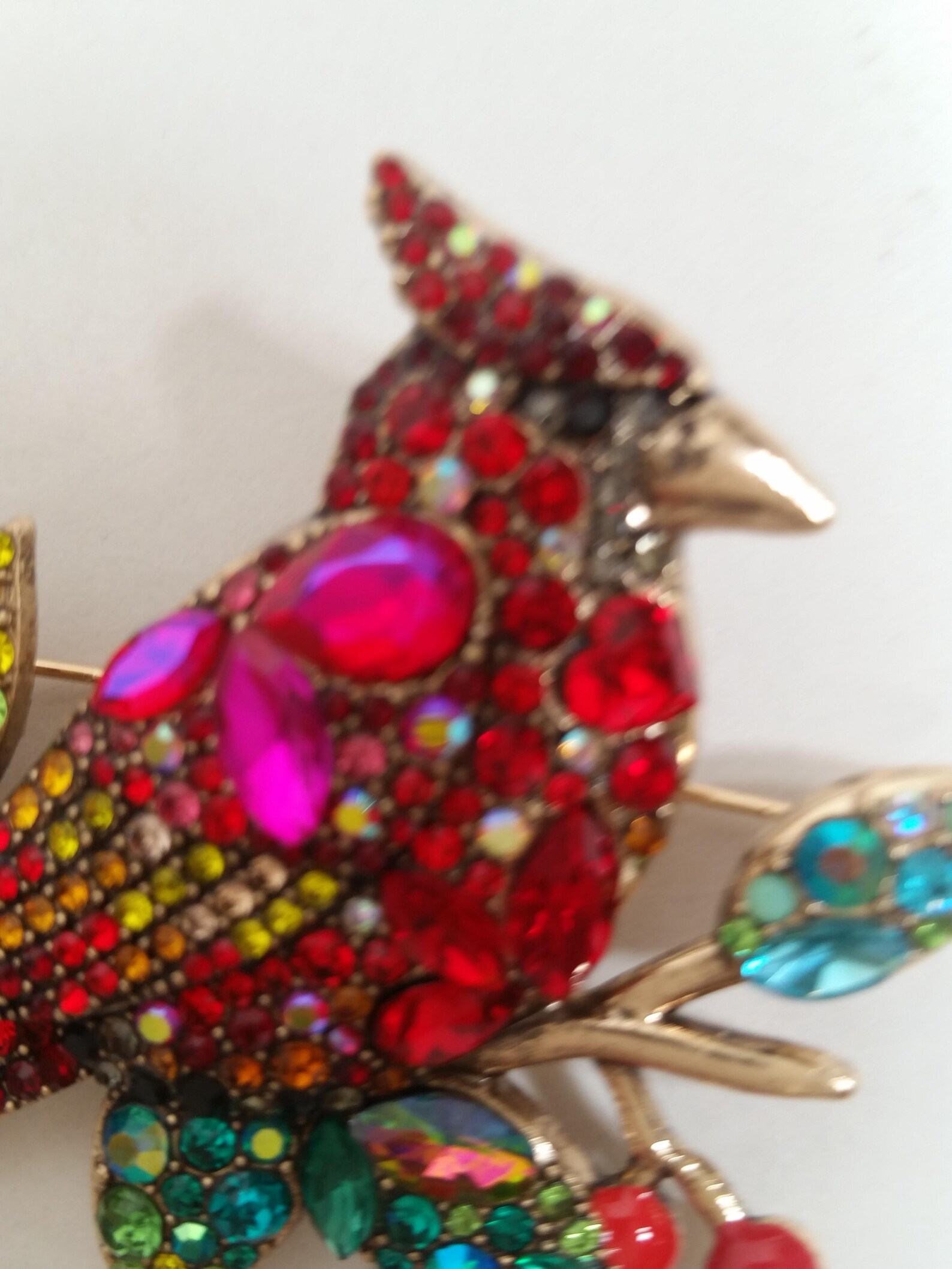 Rhinestone Cardinal Brooch/pin - Etsy