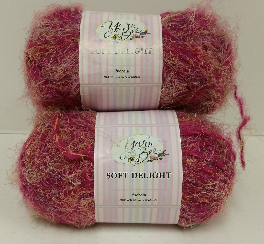 Soft Delight Yarn Bee, Color Fuchsia, 3.5oz, Light 3 - Etsy