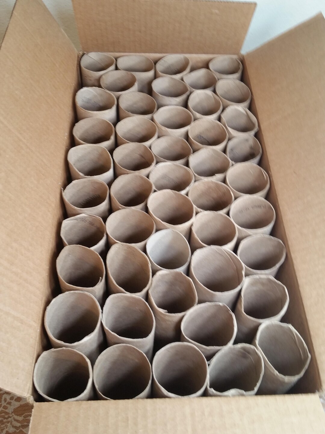 1 Set of 46 Cardboard Paper Towel Tube Rolls, Cardboard Craft Tubes ...