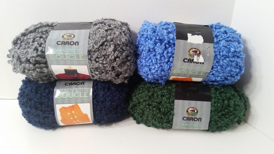 Caron Simply Soft Boucle Yarn: Berry Blue, Bulky 5 (3oz/85g) - Etsy