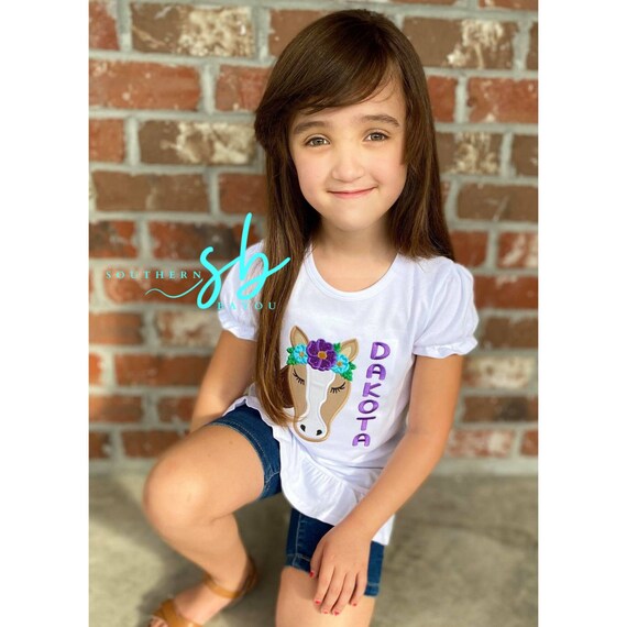 Girls Horse Shirt Horse Shirt for Girls Horse Shirt - Etsy