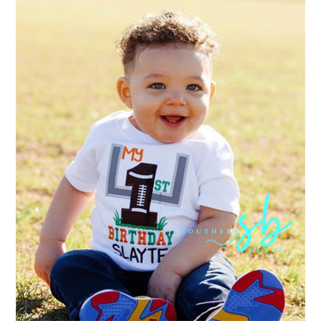 Football Birthday Shirt, Football Birthday Party, First Birthday Boy ...