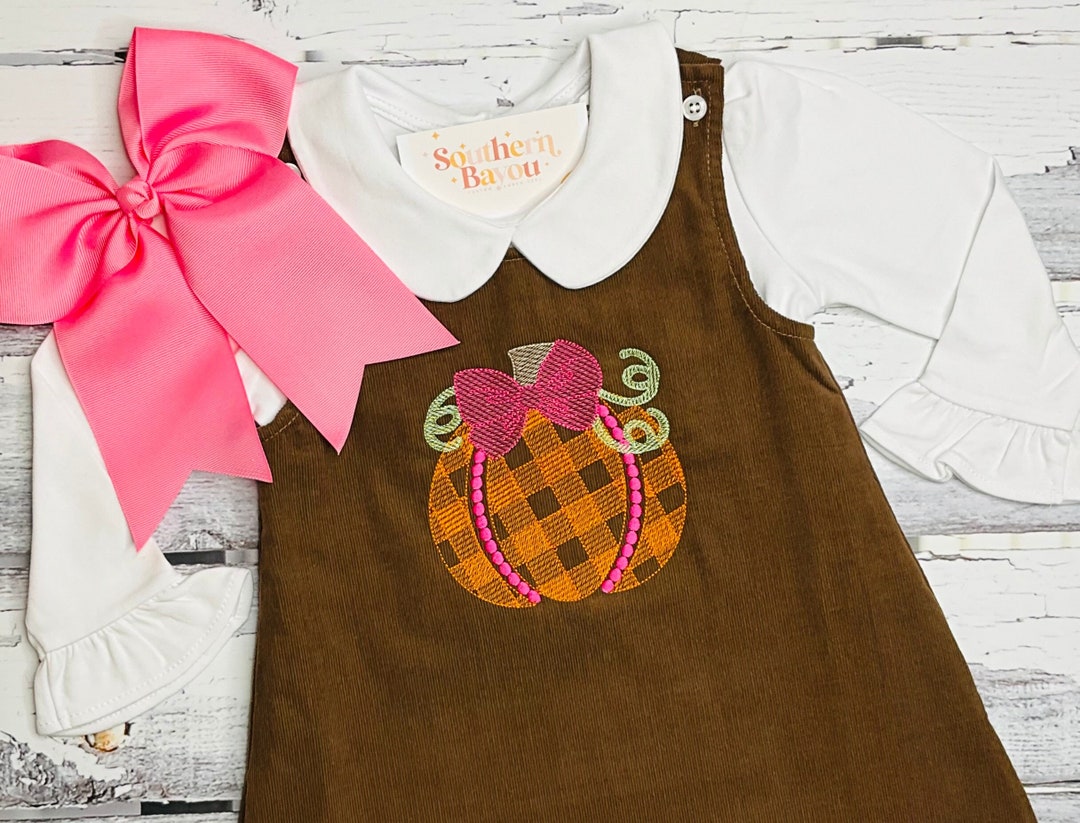 Girls Fall Pumpkin Outfit - Toddler Pumpkin Girls Dress - Girls Pumpkin ...
