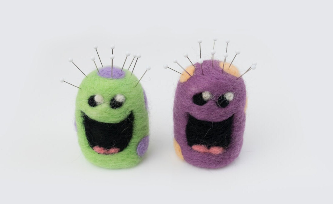 Needle Felted Smiling Pin Cushion / Desk Decoration - Etsy