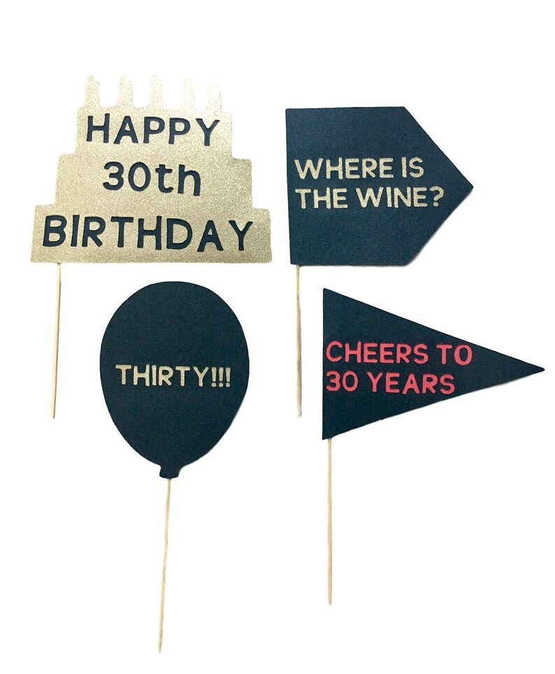 30th Birthday Photo Booth Props - Etsy