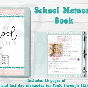PRINTABLE School Memory Book Back to School Interview Kids - Etsy