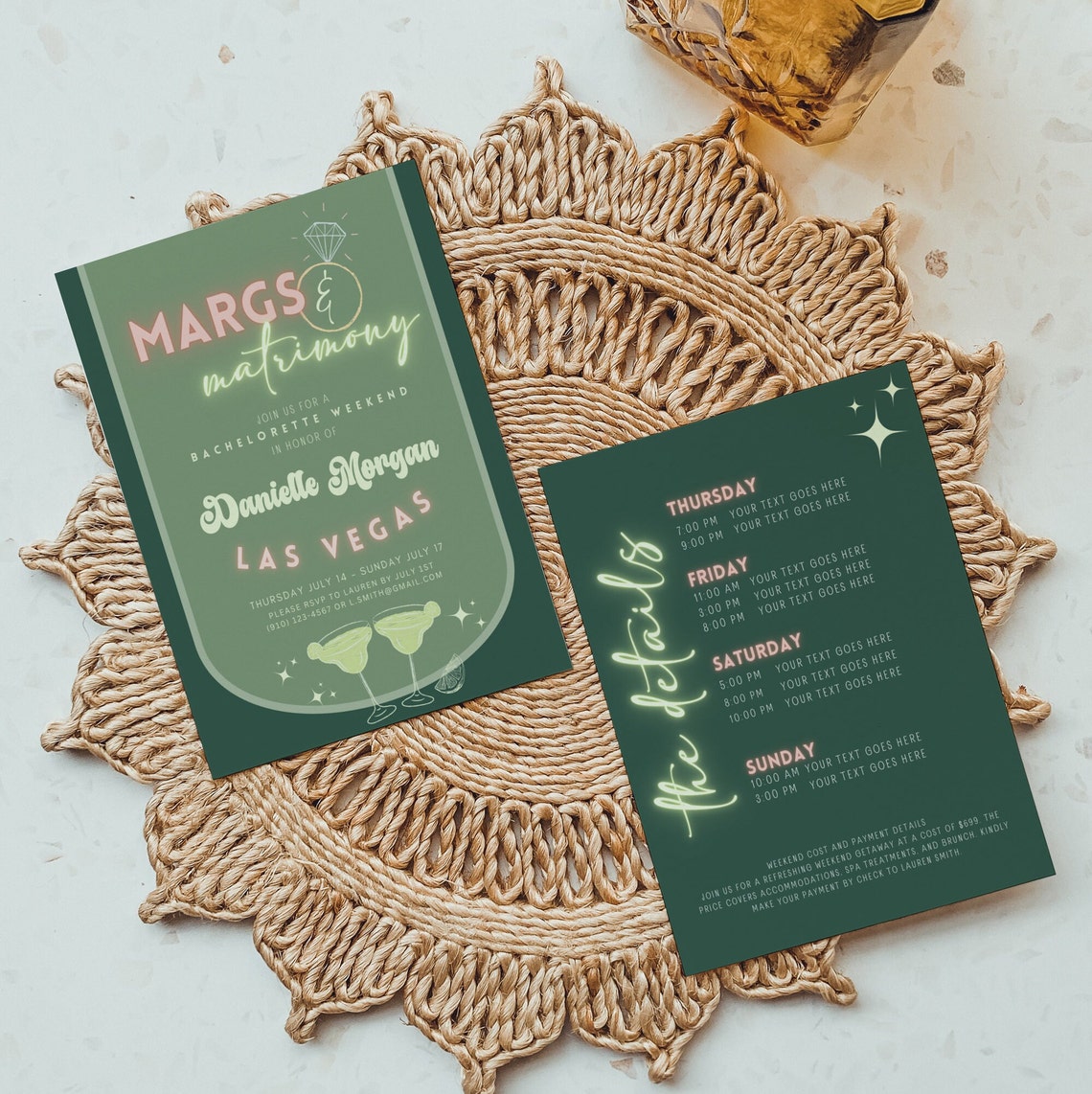 Margs and Matrimony Bachelorette Itinerary, Bach Weekend Itinerary ...