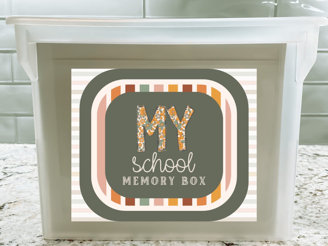 School Memory Box Printable Kit DIY School Keepsake Kit - Etsy