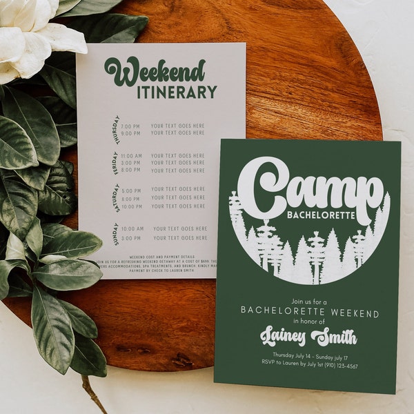 Camp Wedding Invite - Etsy