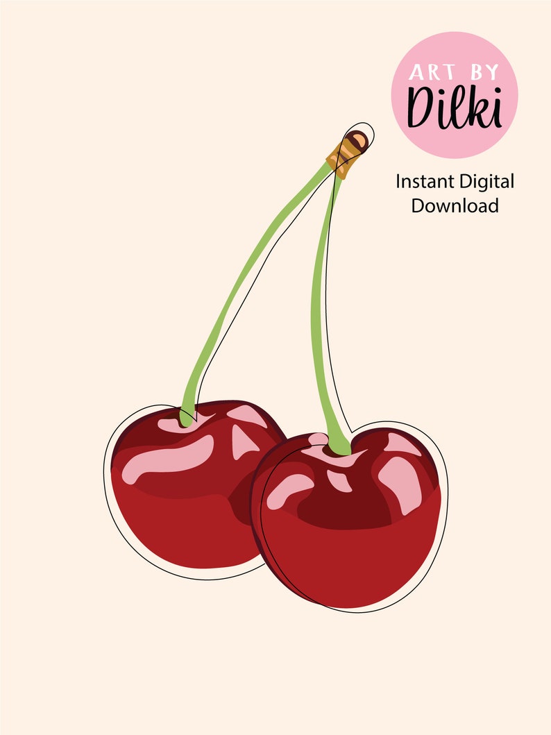 Cherry Print (DIGITAL DOWNLOAD ONLY) - Etsy