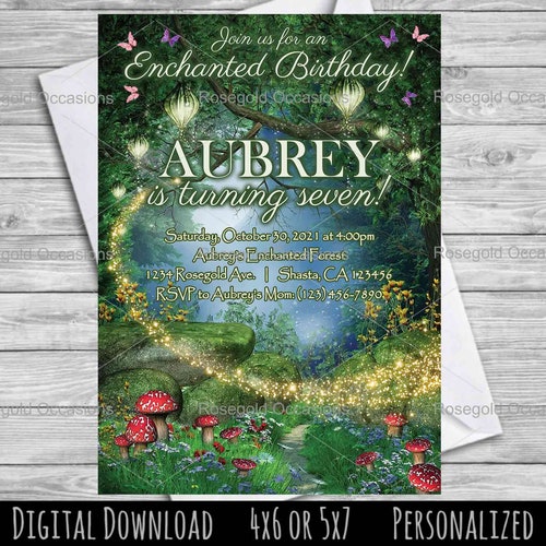 Enchanted Invitation INSTANT DOWNLOAD - Etsy