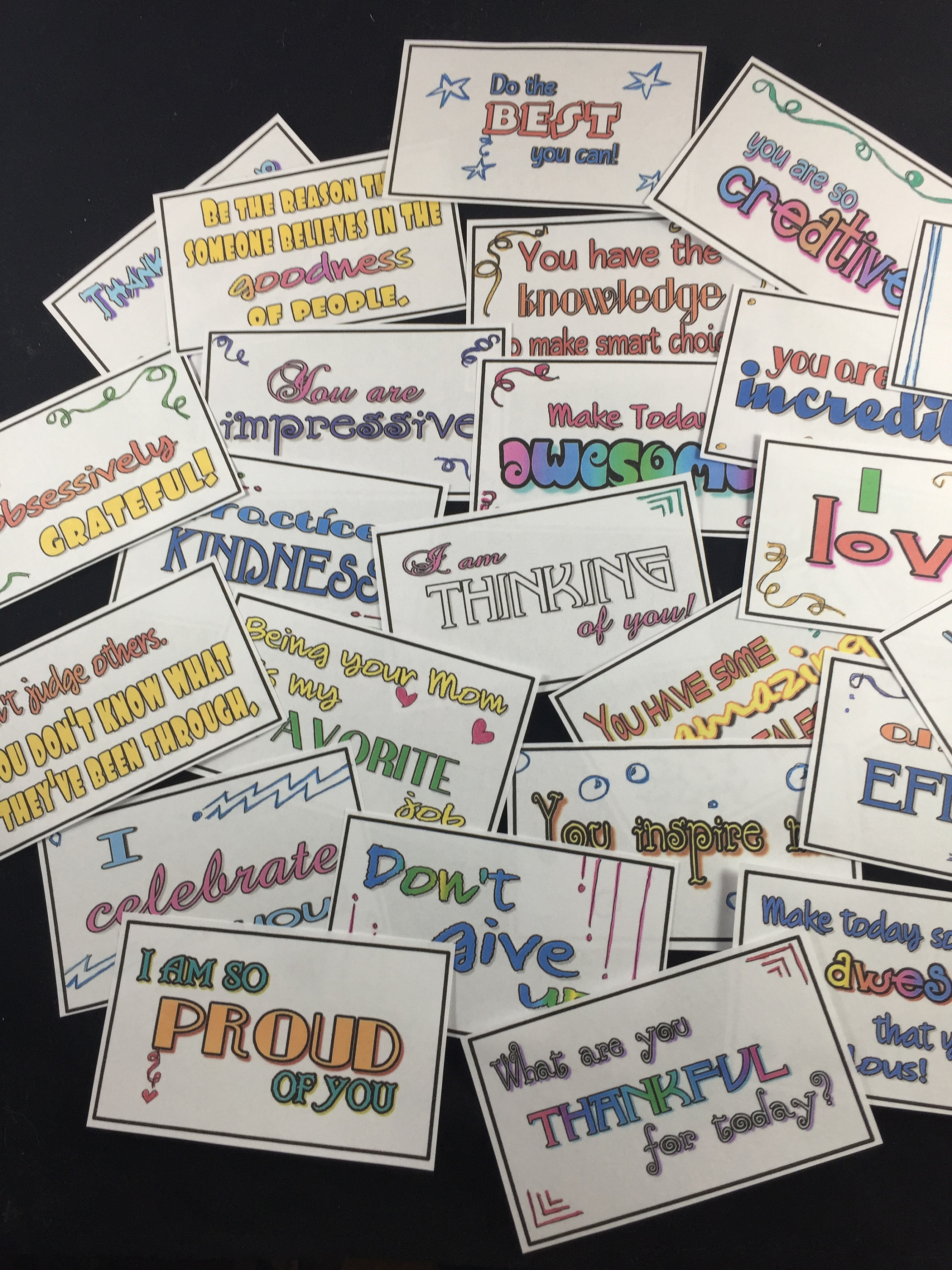 Set 4 Lunch Notes // Lunch Box Notes // Kid's Lunch Notes // Notes for ...