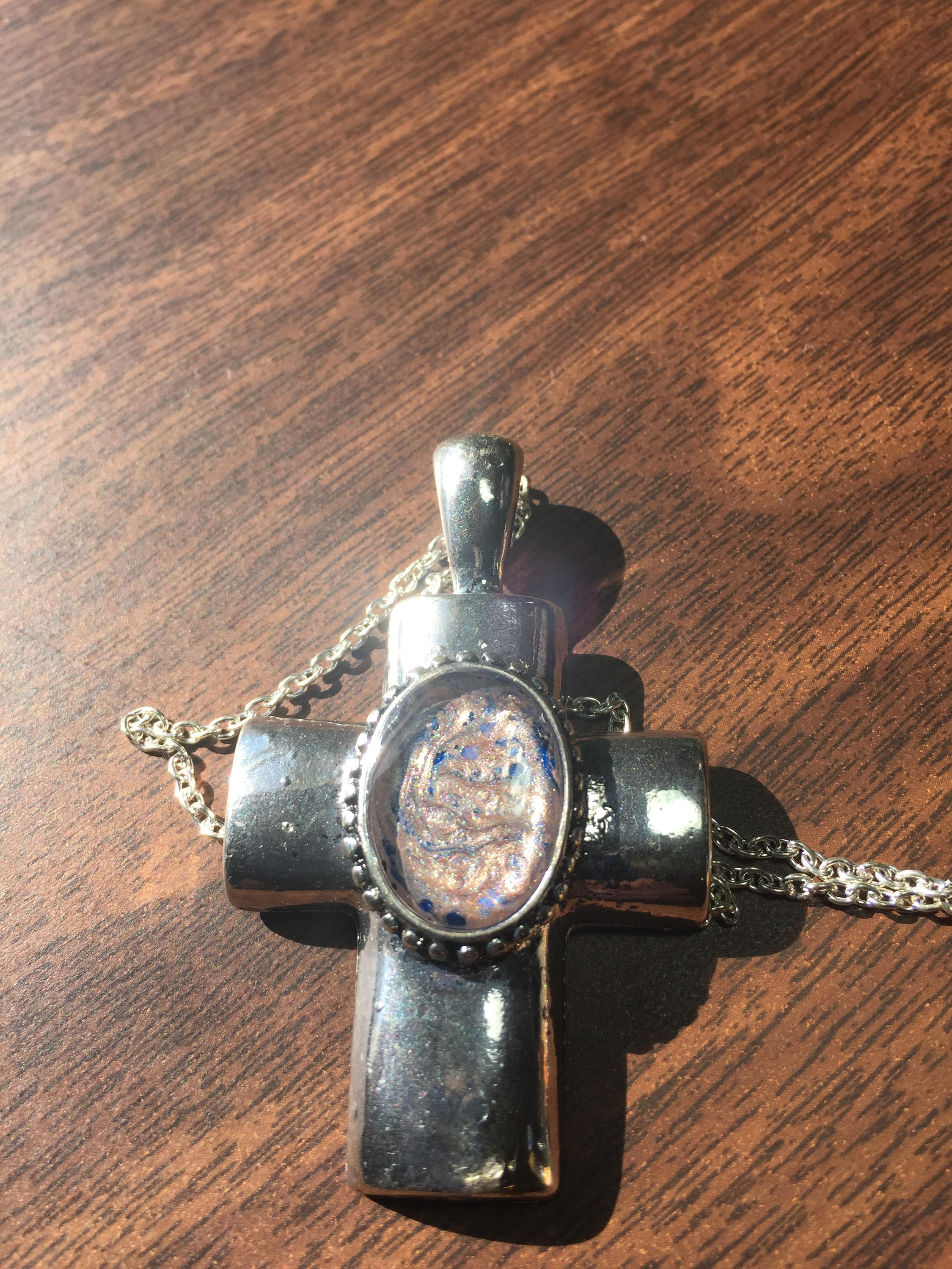 Large Cross Necklace Silver Cross Silver Cross Pendant | Etsy