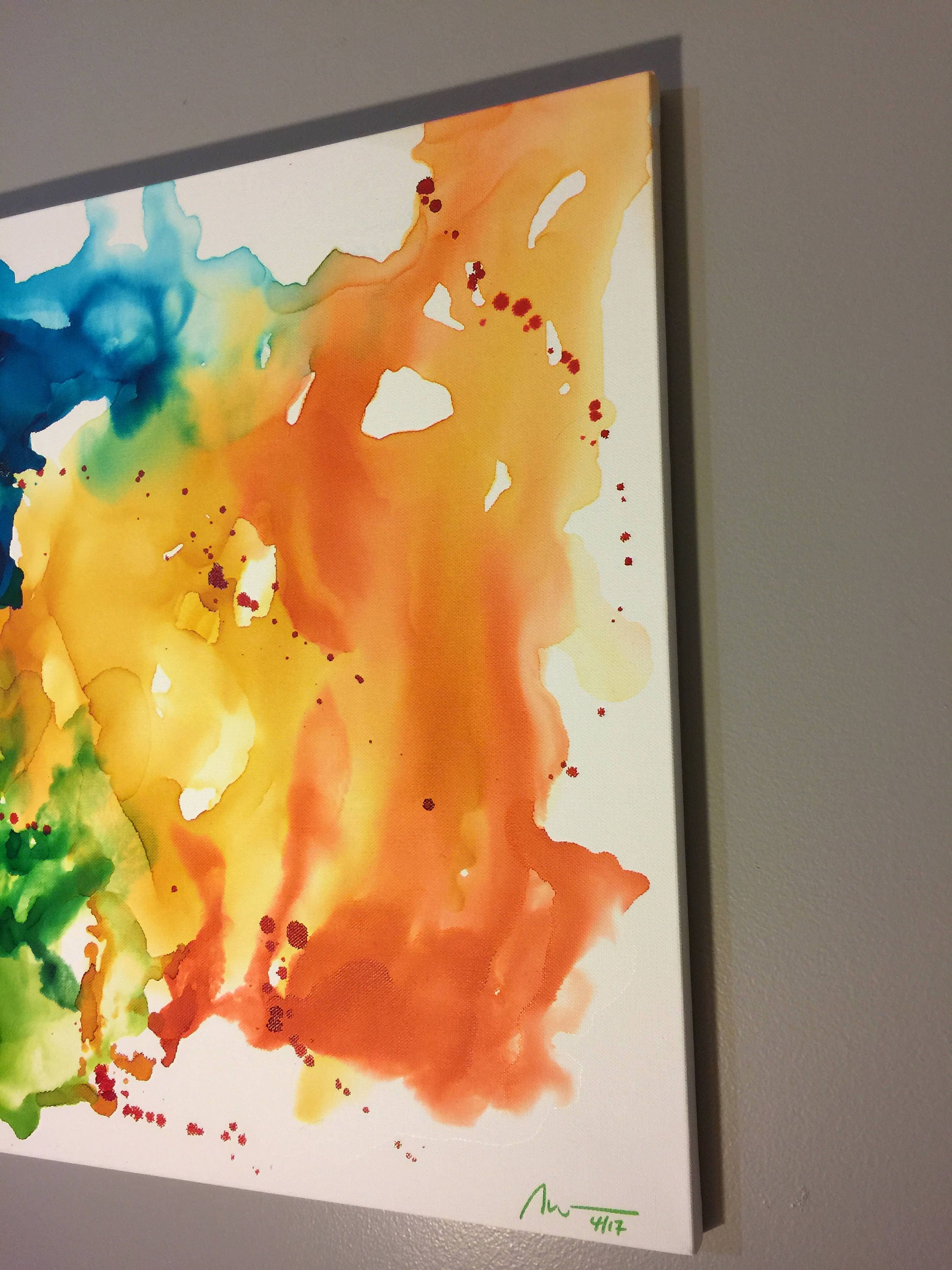 Original Abstract Art // prismatic Reverie by Artist Sherry Ellison // Wall Art // Original ...