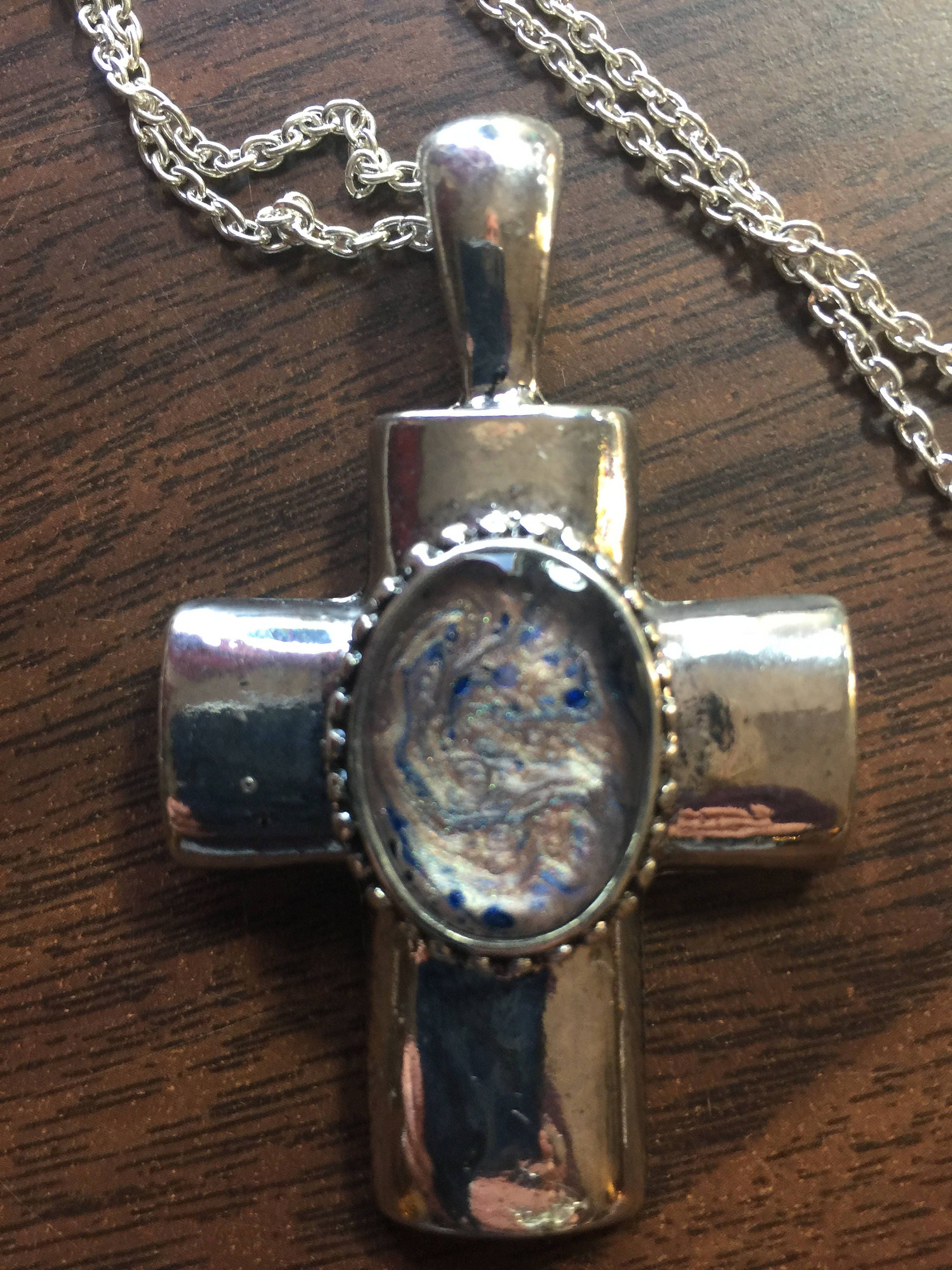 Large Cross Necklace Silver Cross Silver Cross Pendant | Etsy