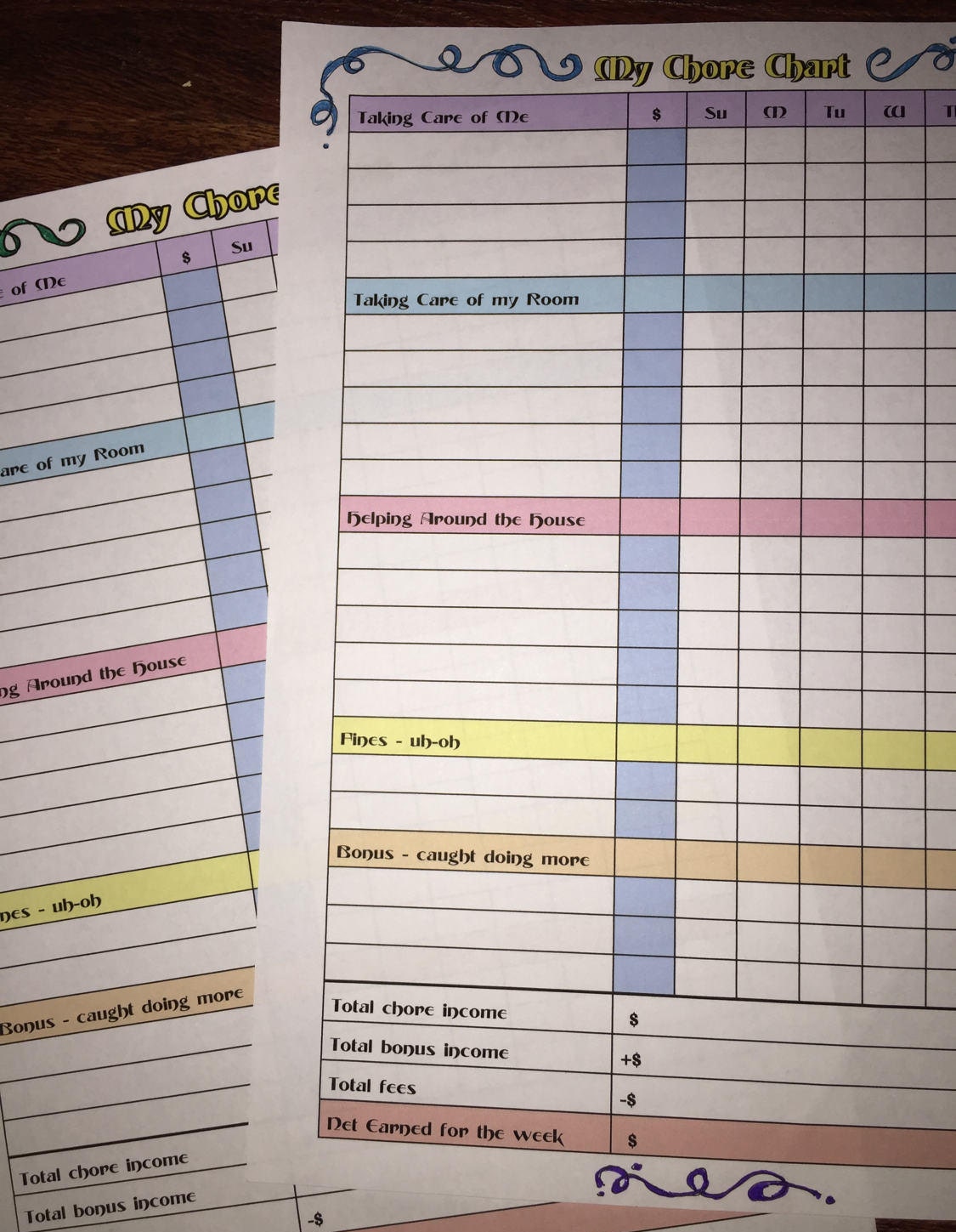 Set 1 // Chore Chart // Kid's Chore Chart // Chore Chart - Etsy