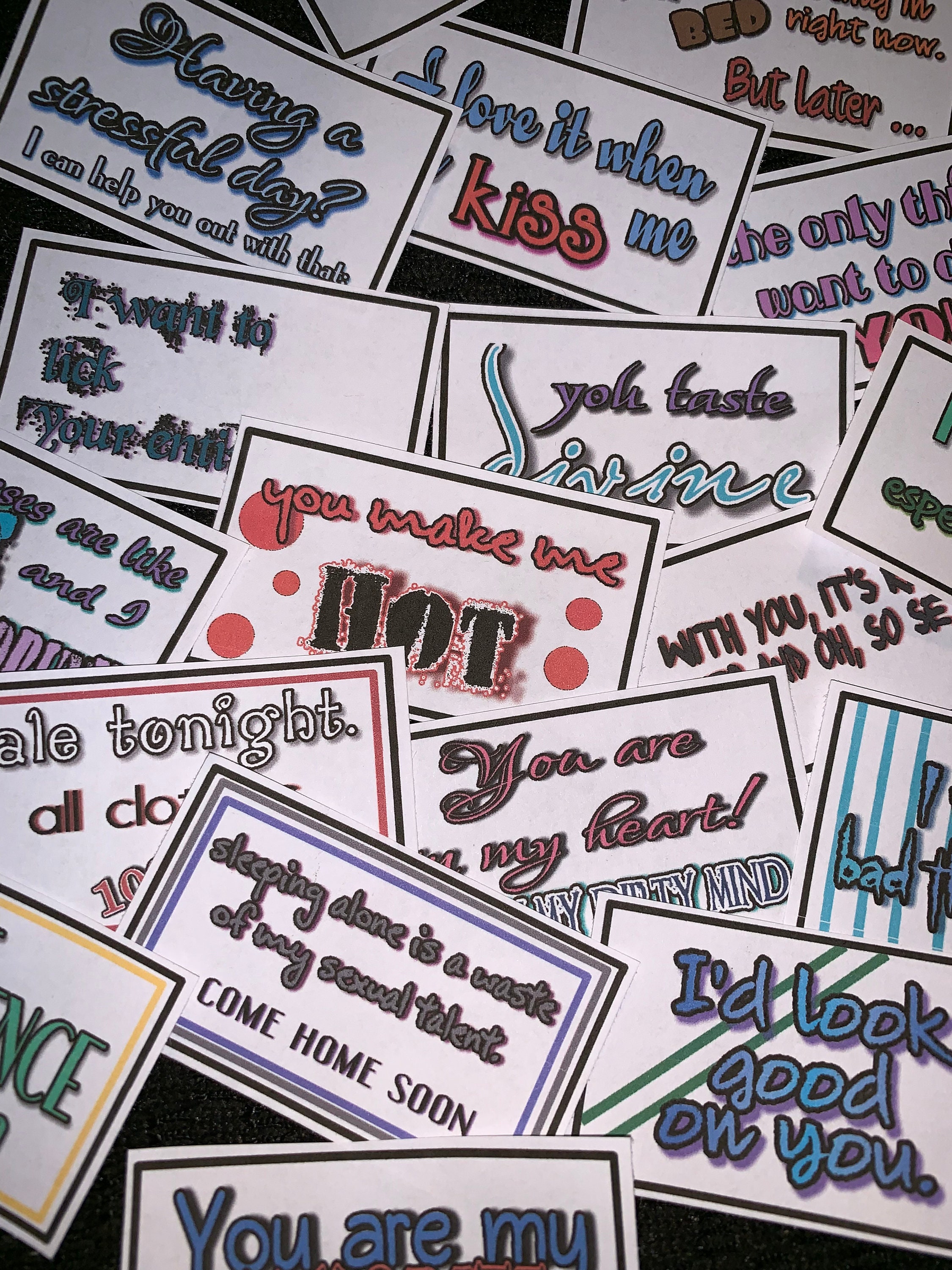 Sexy Love Notes Set 2 Briefcase Notes Risque Lunch Notes Notes for ...