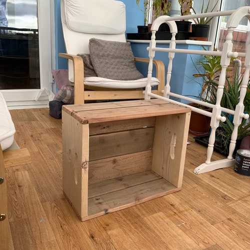 Yellow LP Wood Crate White & Pastel Record Storage Black - Etsy