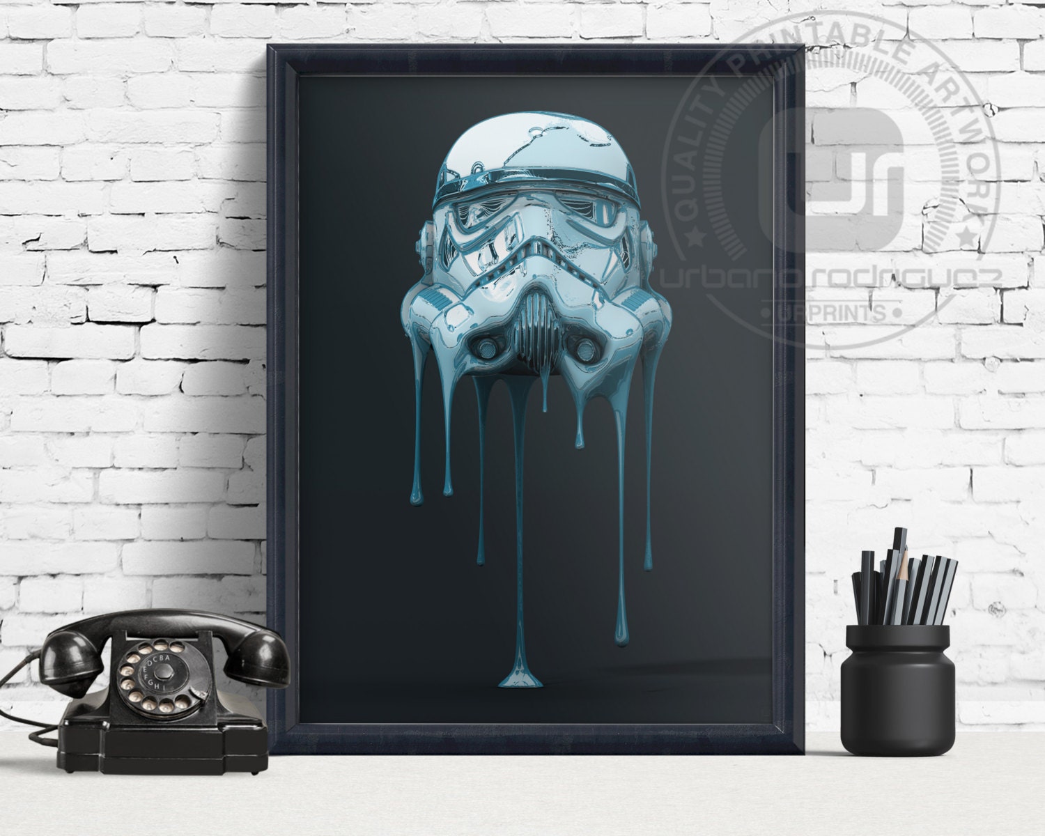 Soldier Trooper Melting PRINTABLE ART, Space Wars, Storm Soldier, Dark ...