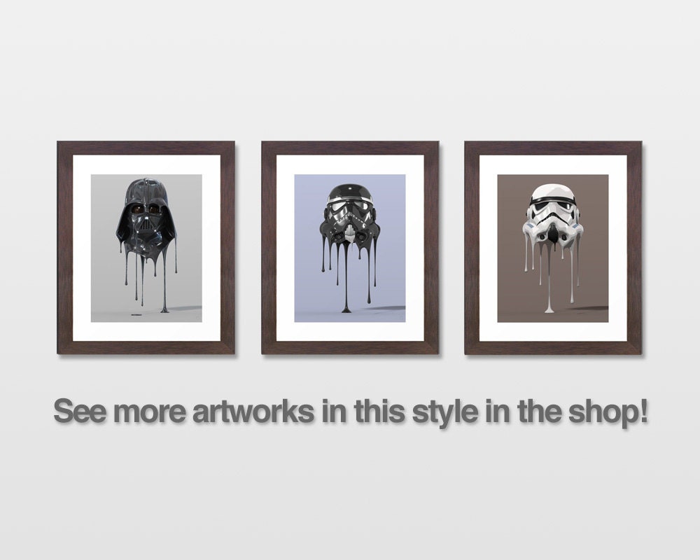 Soldier Trooper Melting PRINTABLE ART, Space Wars, Storm Soldier, Dark ...